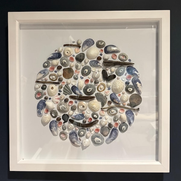 Rockpool - White, Coastal Art, Coastal Wall Decor, Shell Art, Seaside ...