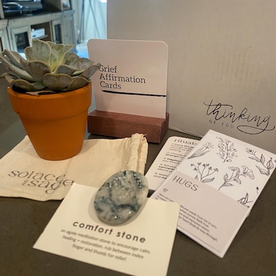 Sympathy Gift Box With Grief Affirmation Card Set Loss Loved One Grief ...
