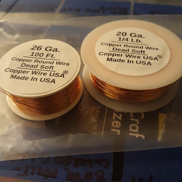 14ga. 5ft. - Copper and Brass Twisted Fancy Wire Made in USA ( Genuine ...