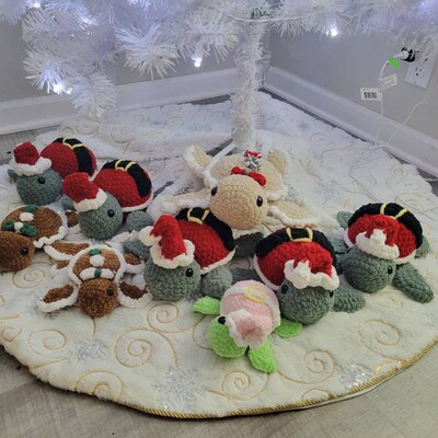 Santa Christmas Turtle Pattern Crochet PDF Download Beginner Friendly ...
