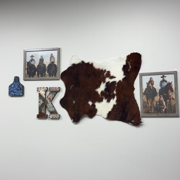 Cowhide Letters 12” - Personalized Western Wall and Shelf Decor *made ...