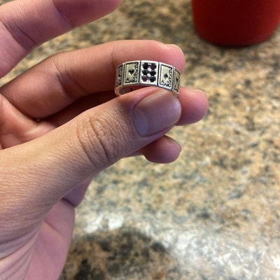 Playing Card Ring, Poker Ring, Womens Ring, Mens Ring, Stainless Steel ...