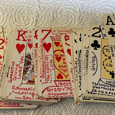 Cartomancy Card Meanings 52 Pages PDF - Etsy