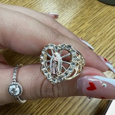 Our Lady of Guadalupe Gold Rings Gold Plated Jewerly Anillos De La ...