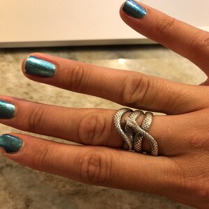 925 Silver Snake Ring Men Cobra Ring with Snake Pattern Gift | Etsy