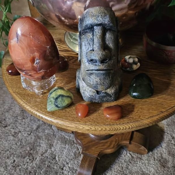 Easter Island Head Replica: Moai Sculpture, Polynesian Decor, Art ...
