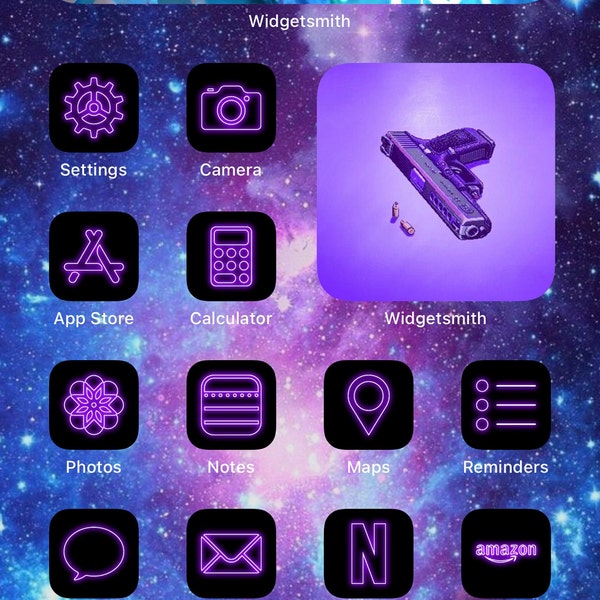 2300+ NEON Purple Ios Icons - Etsy