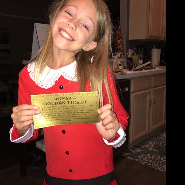 Veruca Salt Dress Red. Halloween Outfit. Girl Birthday Party Costume ...