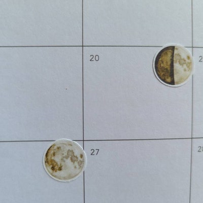 SMALL MOONS 4-phases Lunar Tracking / Moon Phases Watercolor Planner ...
