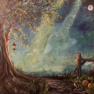 Original Art Trees Waves Ocean Wall Art Fine Art "lost" Painting by U.S ...