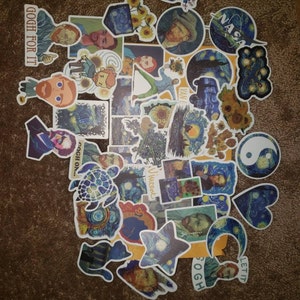 40 Vincent Van Gogh Painting Stickers Cool Sticker Pack - Etsy