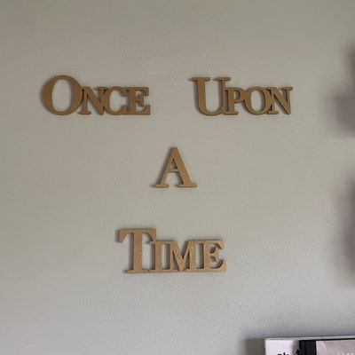Once Upon A Time Sign version 2, Small Baby Shower Gift Nursery Sign ...