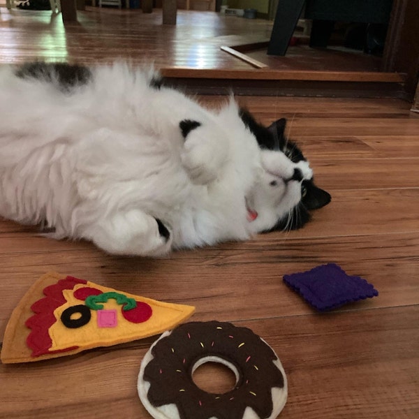 Cat Toys Catnip Pizza Catnip Toy for Cat Gift for Cat Lover Organic ...