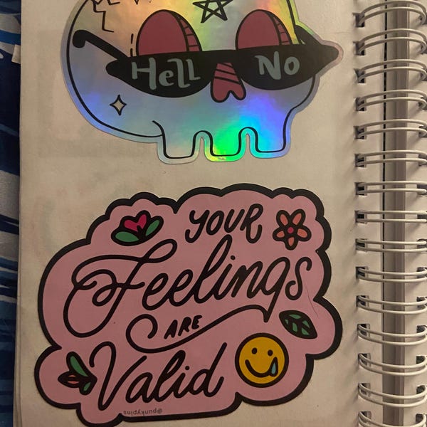 Hell No Holographic Sticker // Laptop Stickers // Die Cut - Etsy
