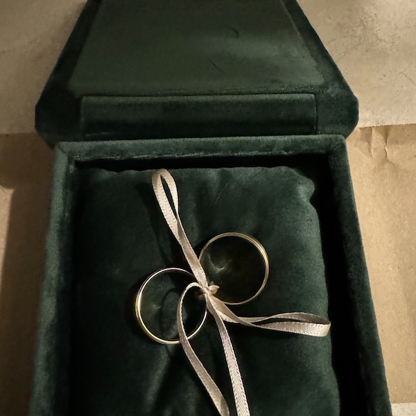 Wedding Ring Box | Personalized Ring Box | Velvet Ring Bearer Box With ...