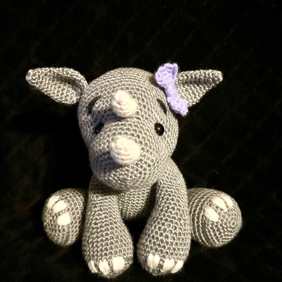 Rhino Crochet Pattern, Crochet Pattern, Crochet Rhino, Amigurumi, Rhino ...