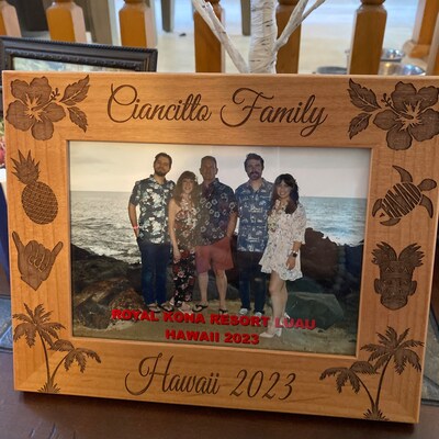 Hawaii Picture Frame 5x7 Vacation Custom Laser Engraved Frame - Etsy