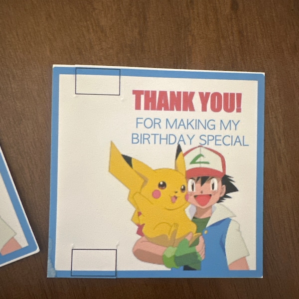 10 Pack Pokémon Party Card Pack Favors/ Pokemon Party Favors/ 6 Cards ...