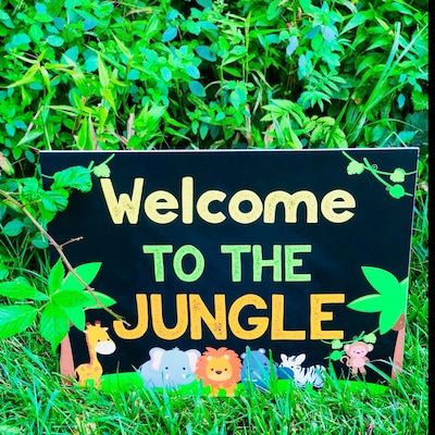 Jungle Safari Birthday Party Sign Safari Birthday Party - Etsy