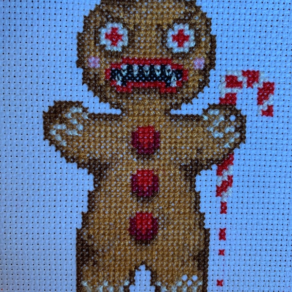 The Gingerdead Man - Gingerbread Man - Cross Stitch Pattern - Modern ...