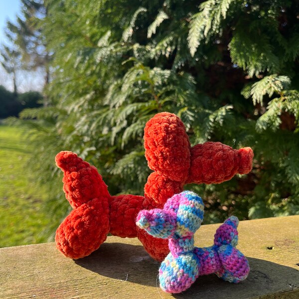 Keychain Mini Balloon Animal Dog Crochet PATTERN ONLY Instant DOWNLOAD ...