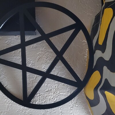Pentagram Pentagram Wall Art Pentagram Decor Pagan Decor Wicca Decor ...