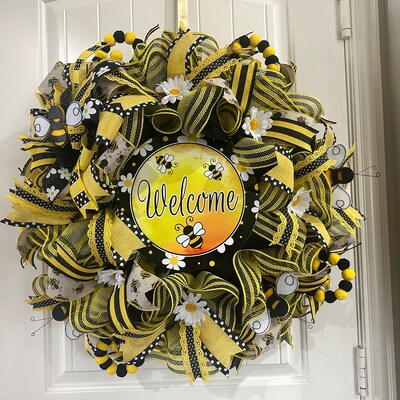 Daisy Flowers Sign, Spring Summer Sign, Wreath Sign, Home Decor Sign - Etsy