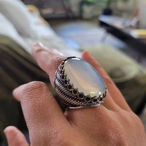 Mystical Serpent Onyx and Sterling Silver Snake Ring , Onyx Seduction ...