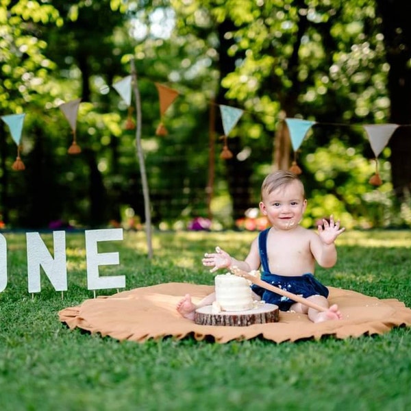 Ochre Bunting Flags, Caramel Nursery Bunting, Triangle Flags, Garland ...