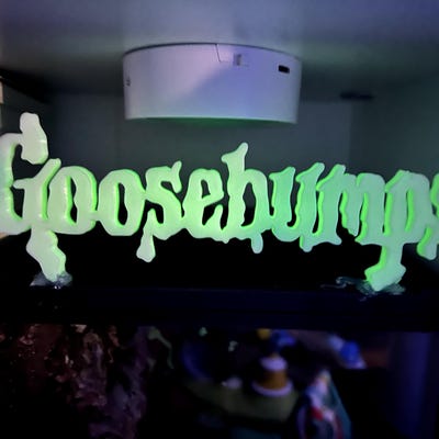 Goosebumps GITD Display Sign Glow in the Dark - Etsy