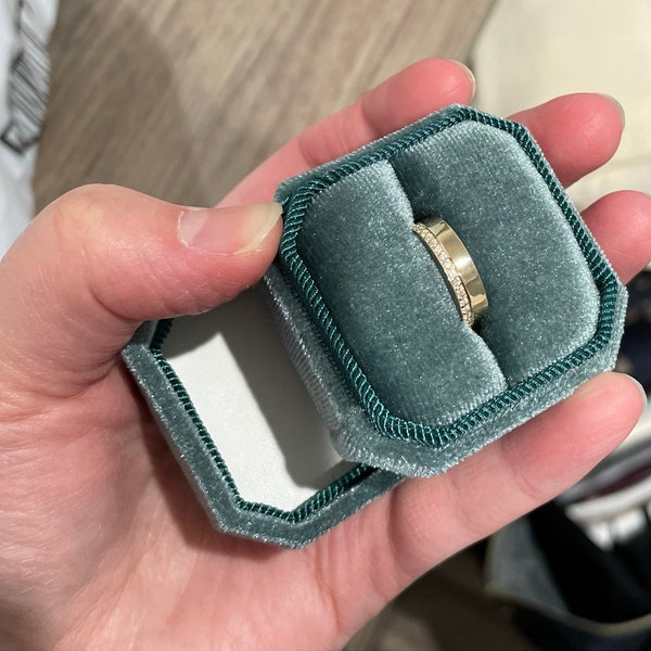 Velvet Ring Box by Caitlyn Minimalist • Dainty Engagement, Wedding Ring ...