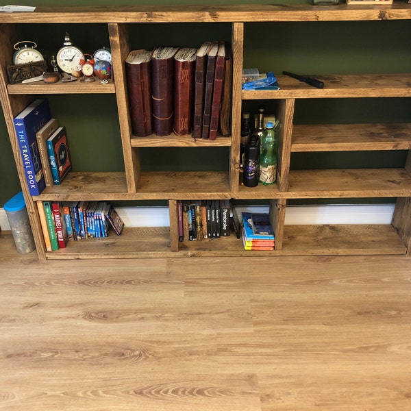 Bookcase Media Unit Made From Reclaimed Wood - Nod Media - Etsy UK