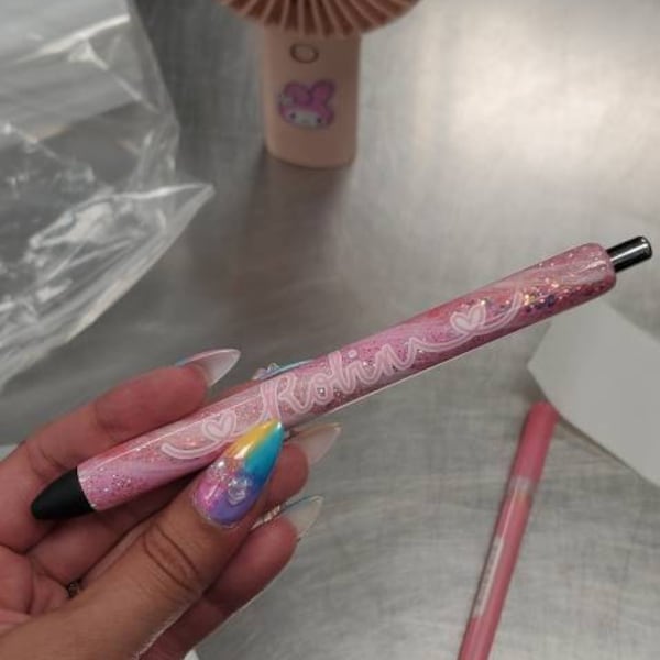 Pastel Glitter Pen: Milky Way Swirl, Handmade, Refillable Inkjoy Pen - Etsy