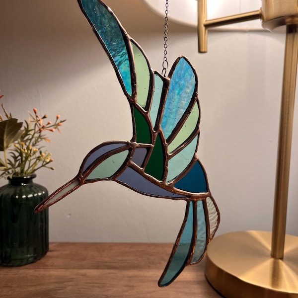 Hummingbird Stained Glass Pattern, Stained Glass Pattern, Digital ...