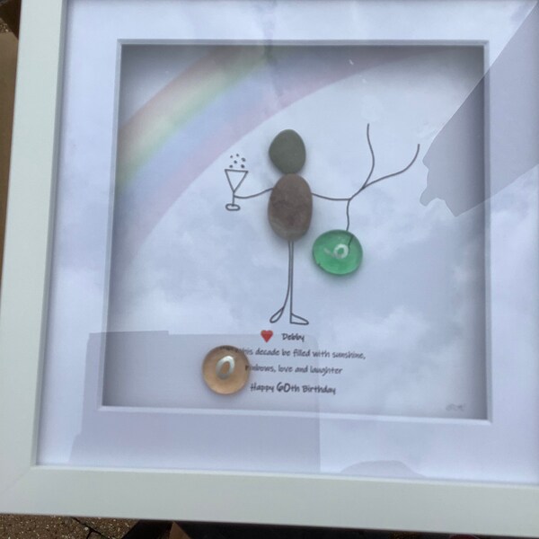 Special Birthday or Milestone Birthday Pebble Picture - Etsy UK