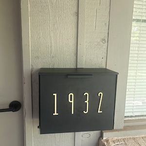 Golden Mailbox Number Letters Symbols Alphabet Door House Numbers Self ...