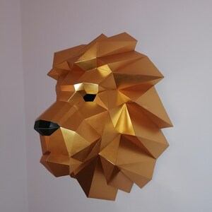 Lion Head Paper Craft Digital Template Origami PDF Download | Etsy