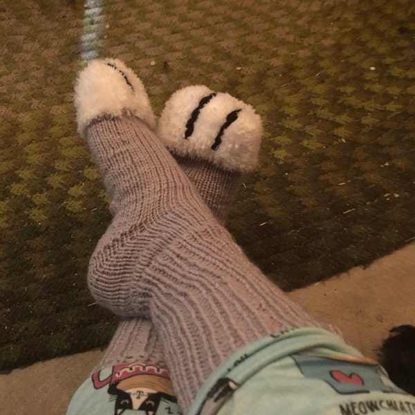 Slippers - Socks Paw Cat Bunny Paw Puppy Paw Fur Suit Socks - Etsy