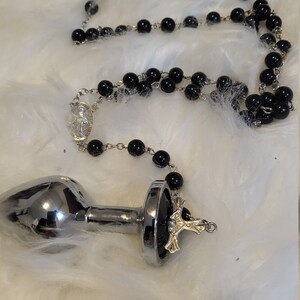 Pentagram and Demon Skull Rosary in Glow in the Dark or Black | Etsy