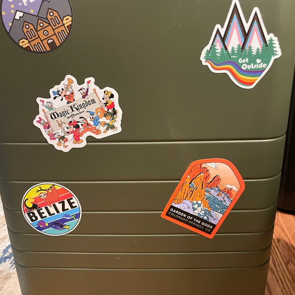 Progressive Pride Mountains Sticker, Get Outside, Mountain Sticker, PNW ...