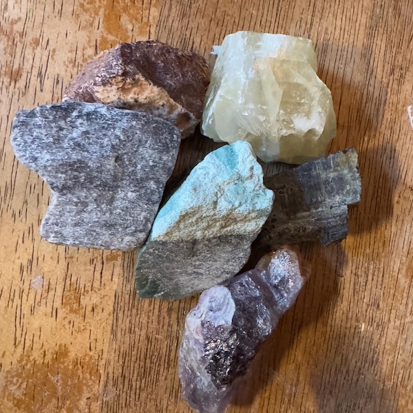 Raw Assorted Crystals & Stones, Craft Collection Mixed Rough Crystals ...