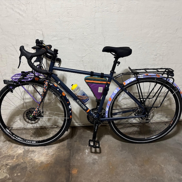 Bicycle Wrap Floral Pattern Blue - Bonnie & Buttermilk Bini Frame ...