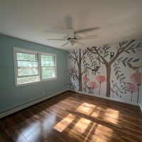 Hanging Spring Green Leaves Wallpaper Wall Mural, Fresh Vine Branch ...