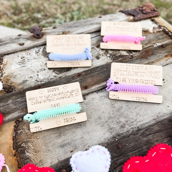 Kids Valentine Fidget Toy File, Valentine Stretch File, Unicorn ...