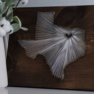 Texas String Art, Texas Decor, State String Art, Texas Nail Art, Texas ...