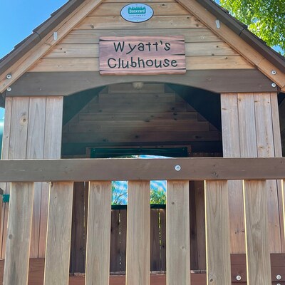 Personalized Treehouse Sign Playhouse Sign Treehouse Custom Wood Sign ...