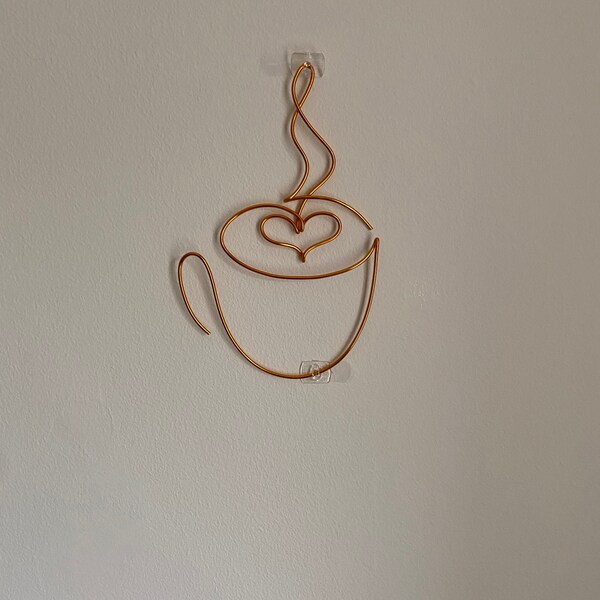 Wire Mug, Wire Coffee Mug, Wire Tea Cup, Wire Steaming Cup, Wire ...