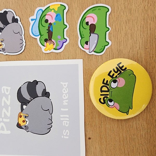 Froggie Pin Set // Cute Pin, Animal Pin, Frog Badge, Gift, Happy Mail ...