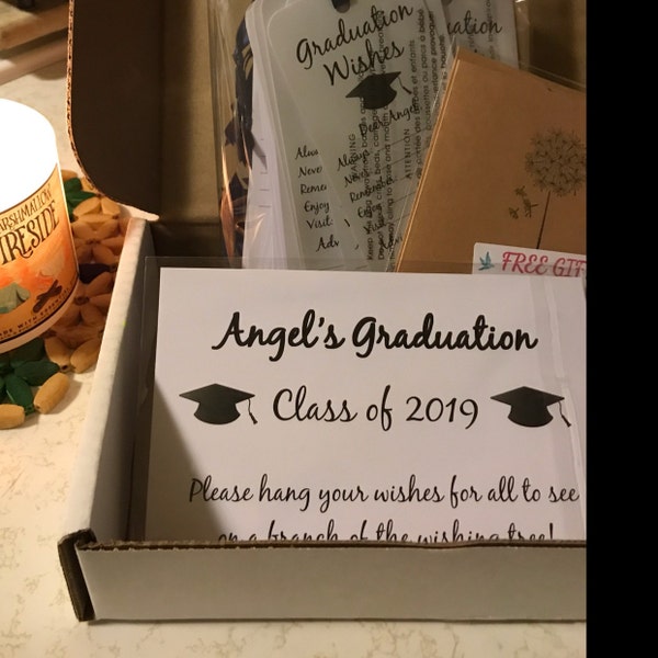 Set of 8 Graduation Party Wishing Tree Tags / Wishes for the Graduate ...