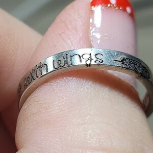 Personalized Ring Book Lover Gift Silver Inspiration Ring Jewelry ...